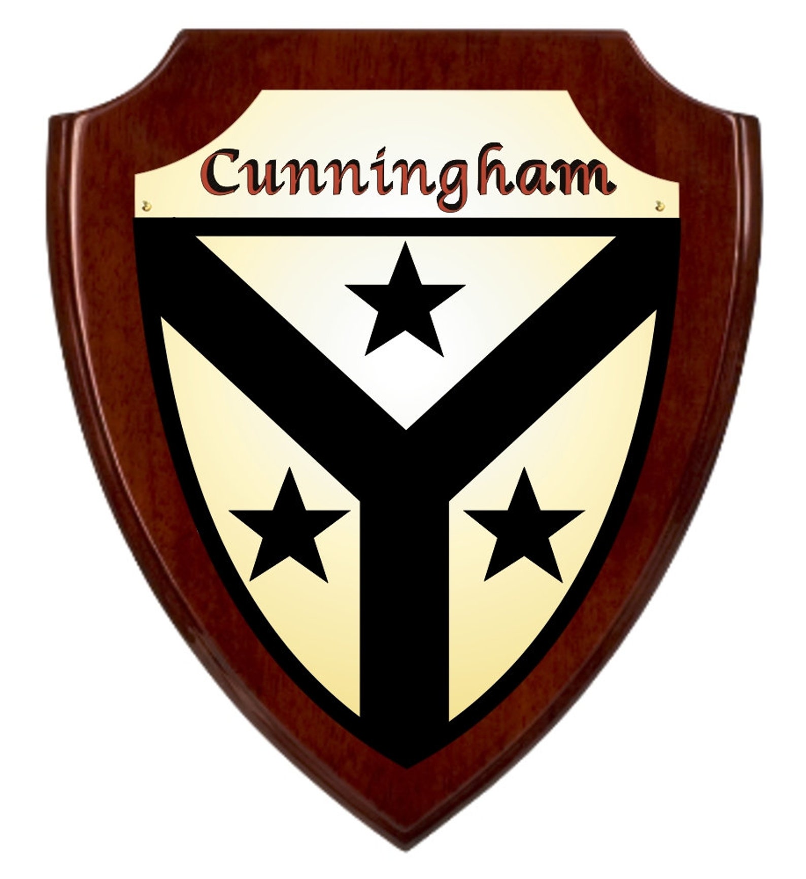 Cunningham Irish Coat of Arms Shield Plaque Rosewood Finish - Etsy