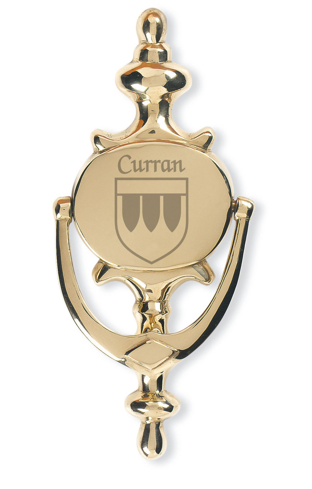 Curran Irish Coat of Arms Brass Door Knocker - Etsy