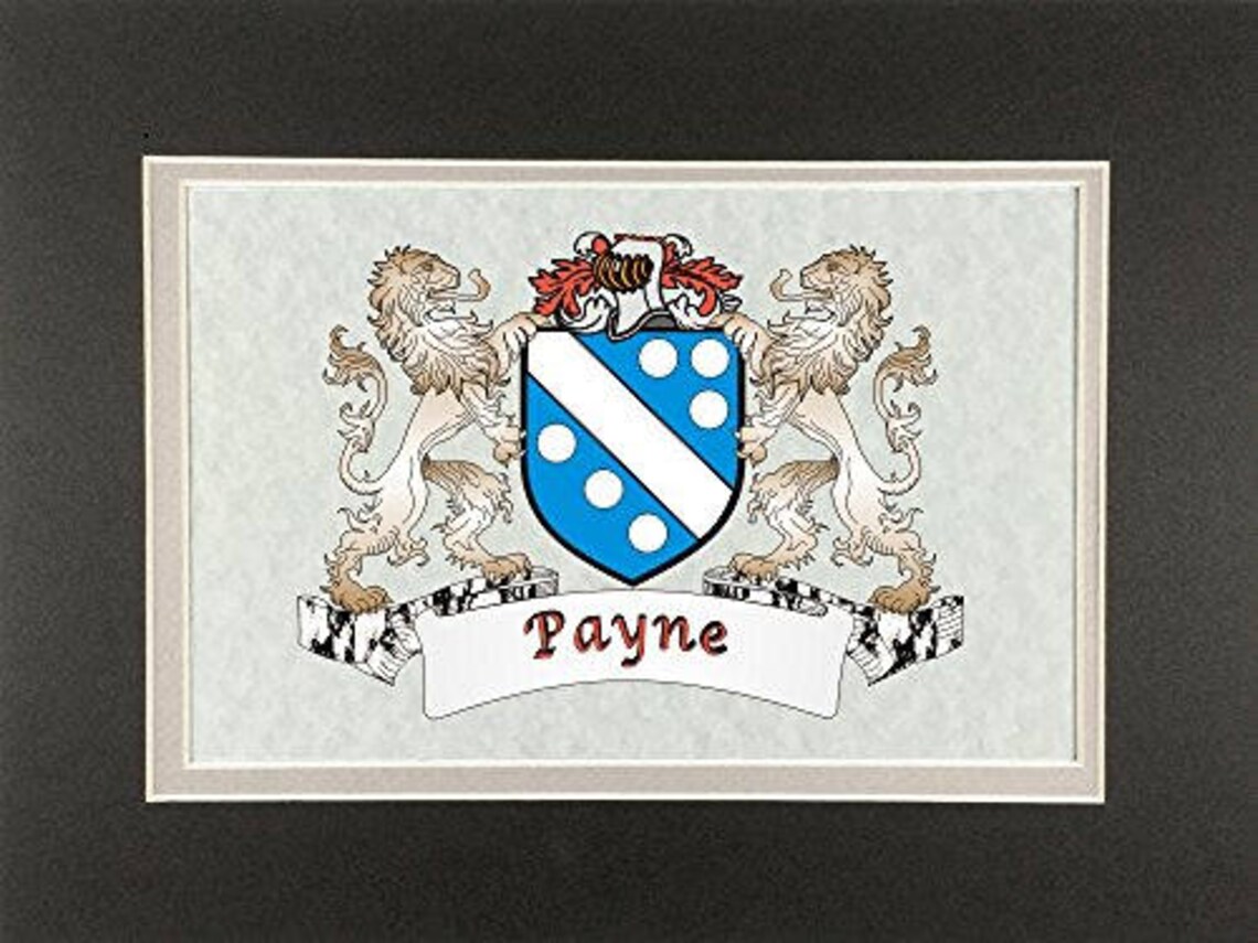 Payne Irish Coat of Arms Print - Frameable 9" X 12" - Etsy