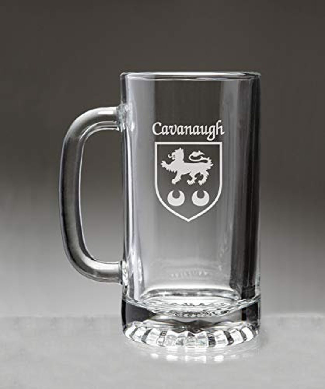 Cavanaugh Irish Coat of Arms Glass Beer Mug sand Etched - Etsy