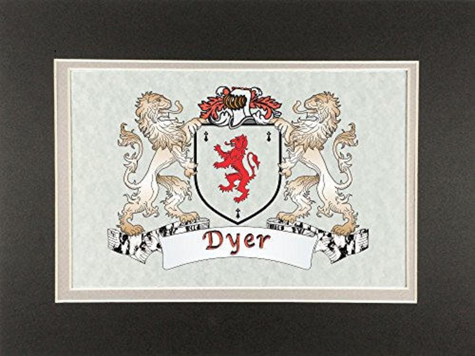Dyer Irish Coat of Arms Print Frameable 9 X 12 - Etsy