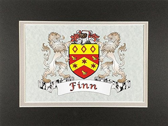 Finn Irish Coat of Arms Print Frameable 9 X 12 - Etsy