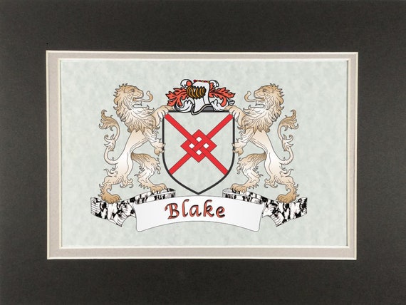 Blake Irish Coat of Arms Print Frameable 9 X 12 - Etsy