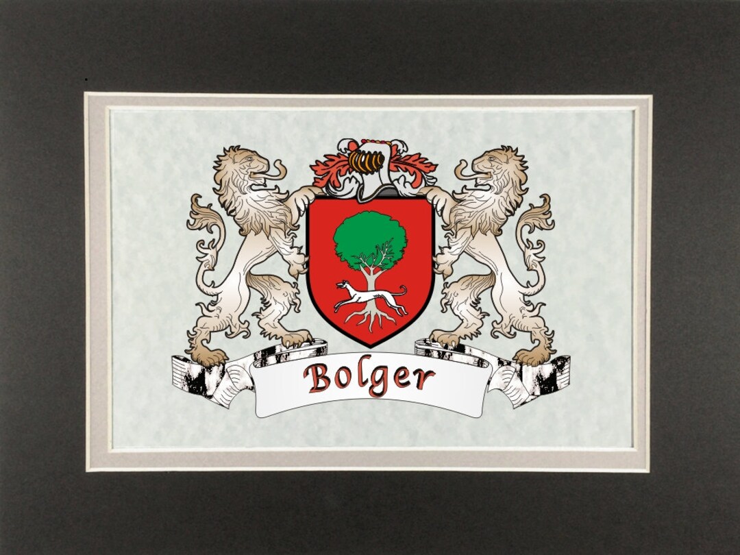 Bolger Irish Coat of Arms Print - Frameable 9" X 12" - Etsy