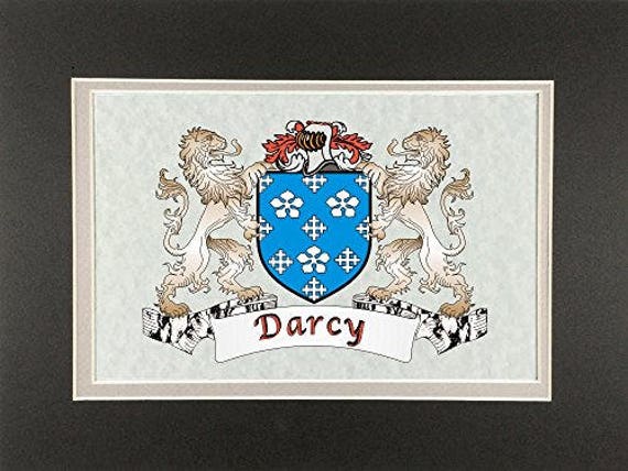 Darcy Irish Coat of Arms Print Frameable 9 x 12 | Etsy