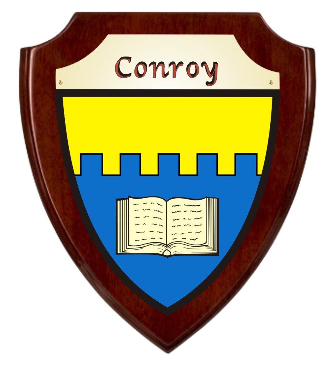 Conroy Irish Coat of Arms Shield Plaque Rosewood Finish - Etsy