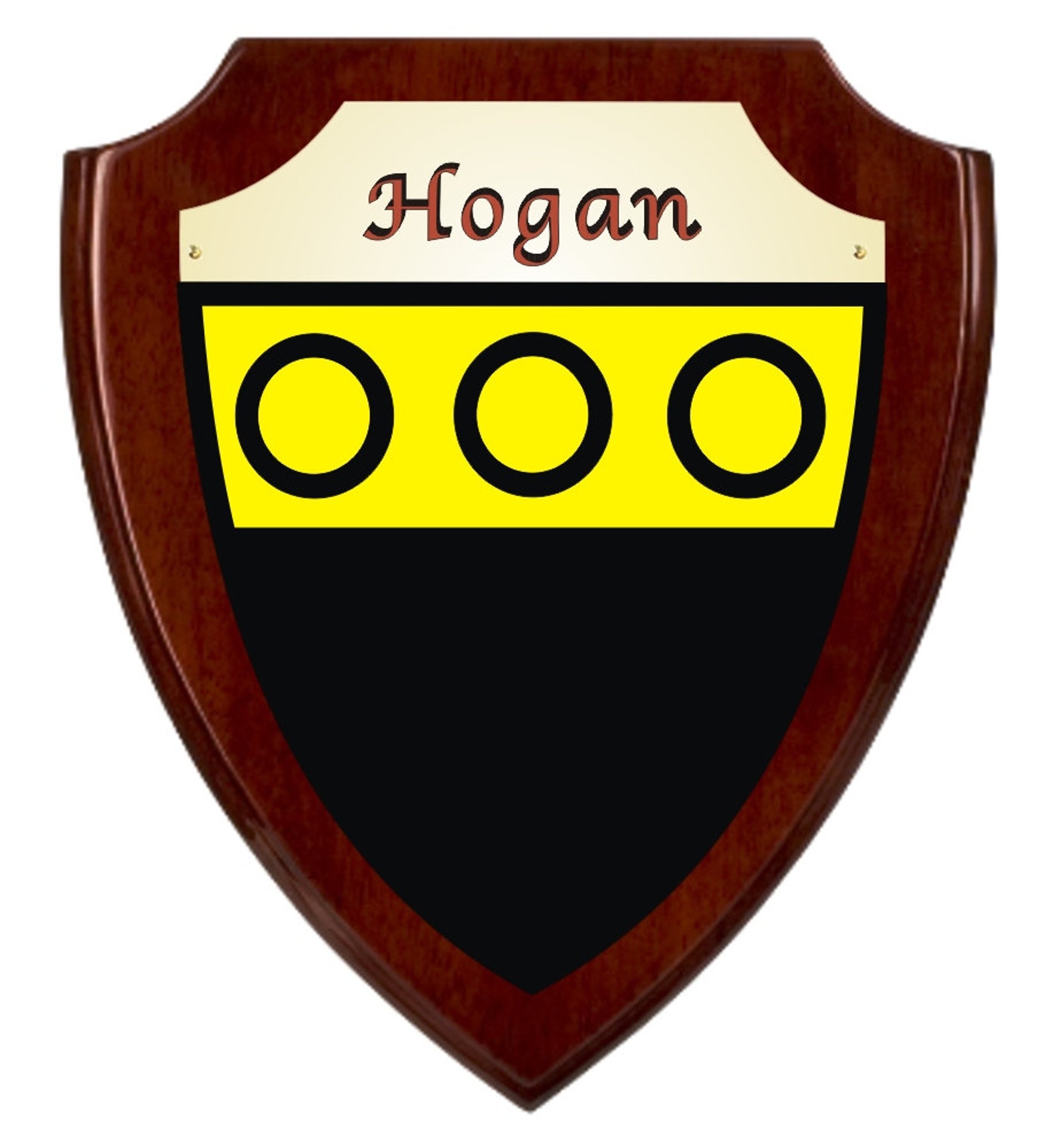 Hogan Irish Coat of Arms Shield Plaque Rosewood Finish | Etsy