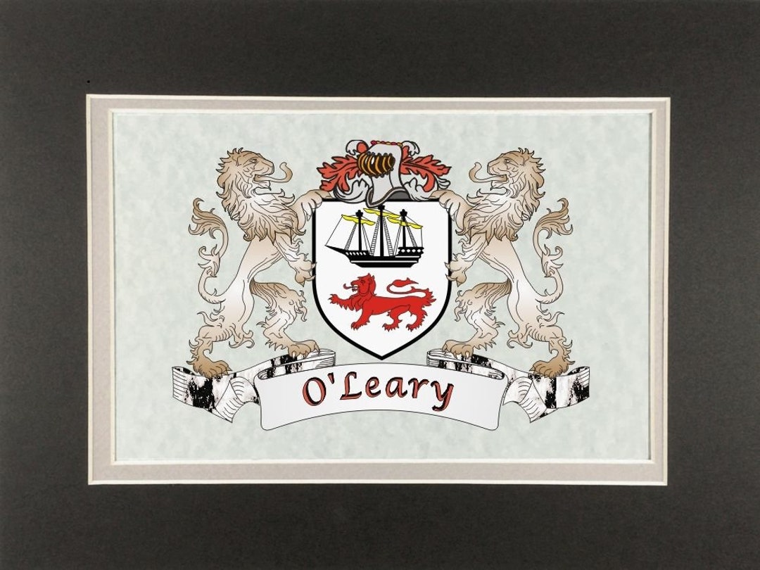 O'leary Irish Coat of Arms Print - Frameable 9" X 12" - Etsy