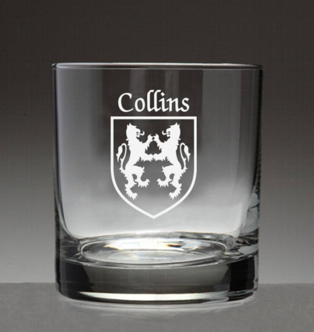 Collins Irish Coat of Arms Tumbler Glasses - Set of 4 (sand Etched) - Etsy