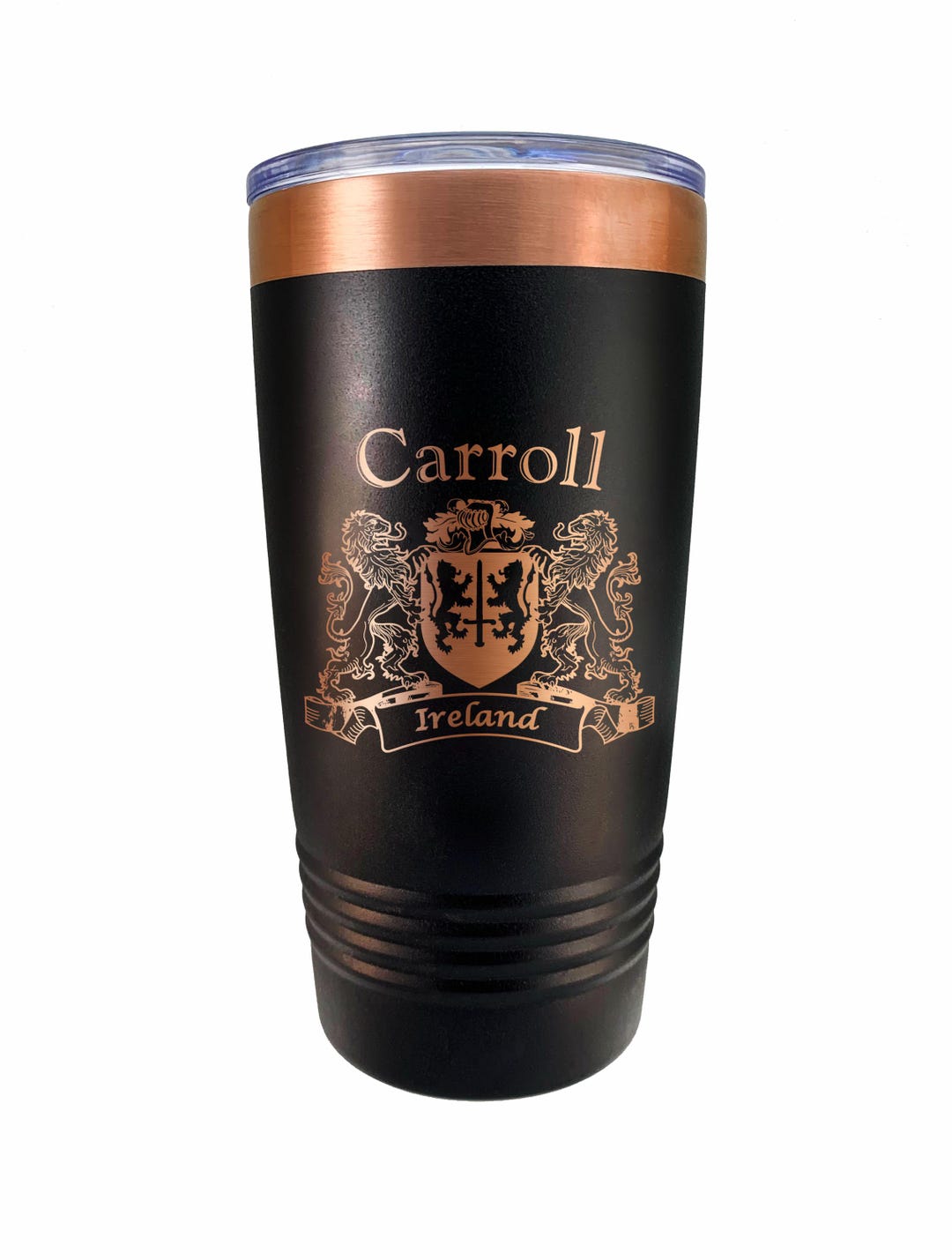 Carroll Irish Coat of Arms Black Travel Mug - Etsy