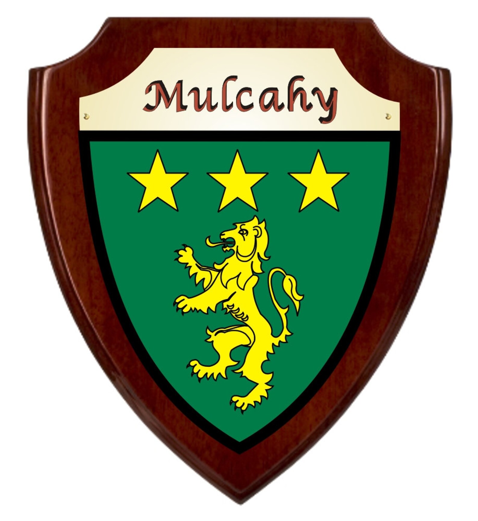 Mulcahy Irish Coat of Arms Shield Plaque Rosewood Finish - Etsy