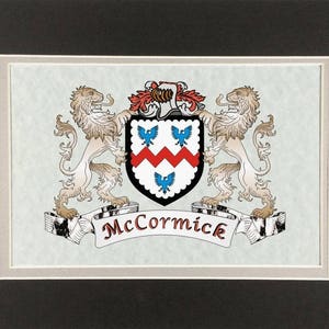 Mccormick Irish Coat of Arms Print Frameable 9 X - Etsy