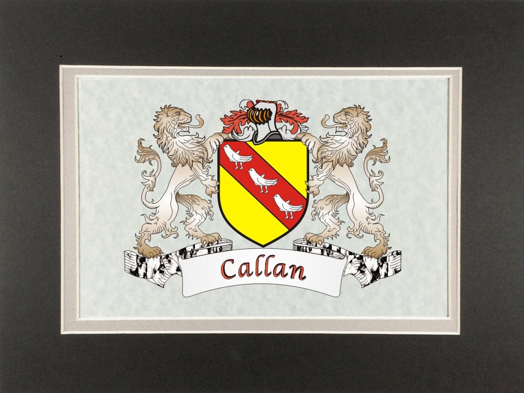 Callan Irish Coat of Arms Print - Frameable 9" X 12" - Etsy