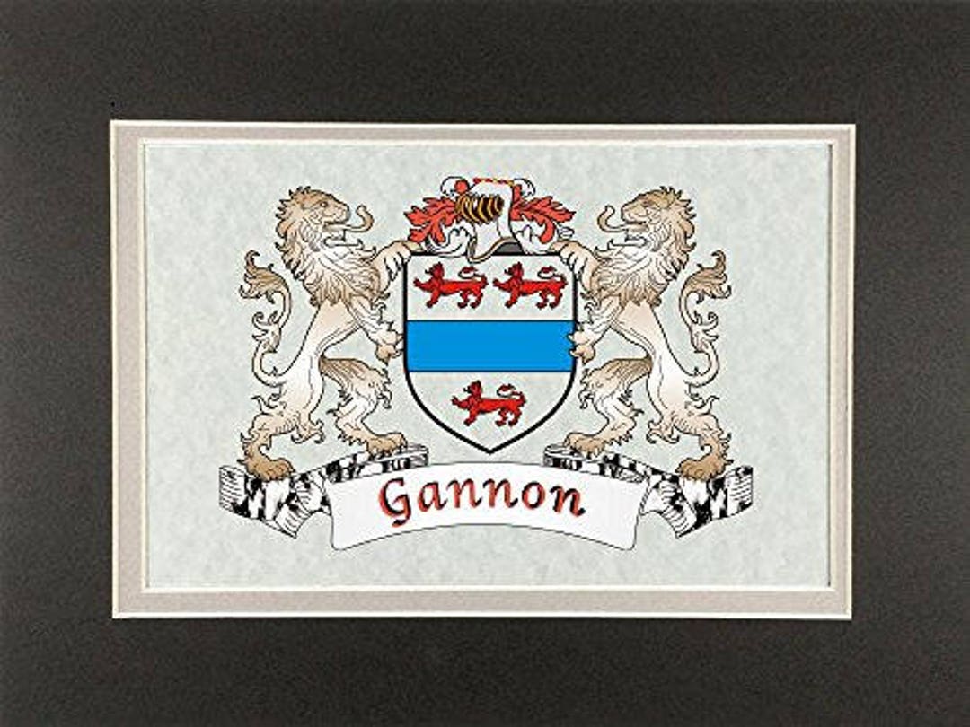 Gannon Irish Coat of Arms Print - Frameable 9" X 12" - Etsy
