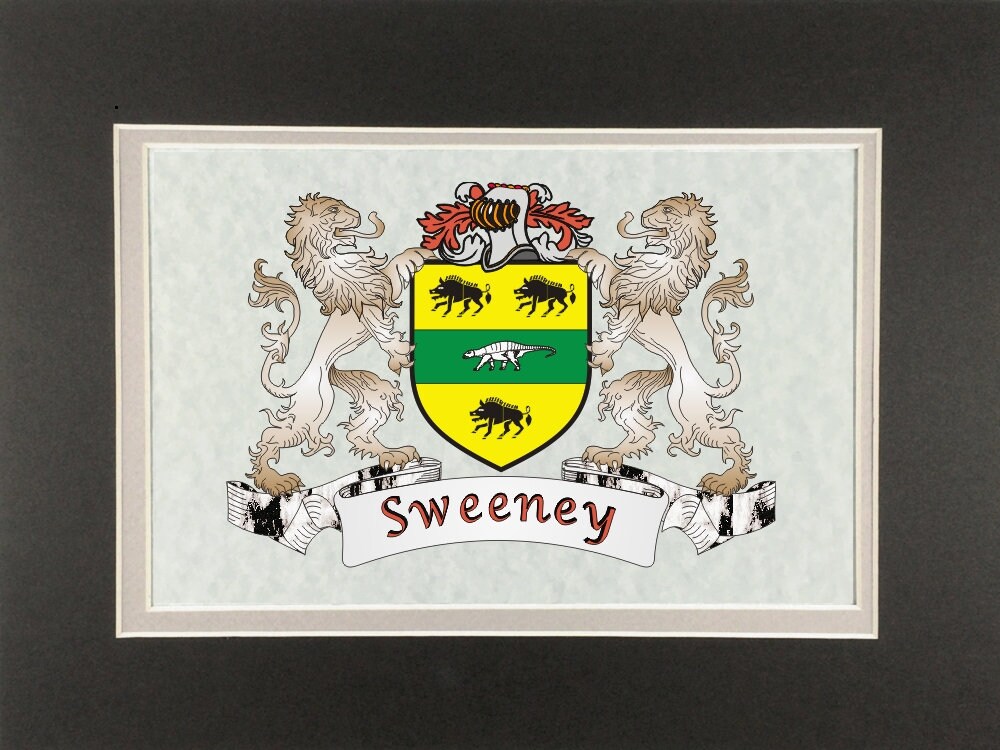 Sweeney Irish Coat of Arms Print Frameable 9 X 12 - Etsy