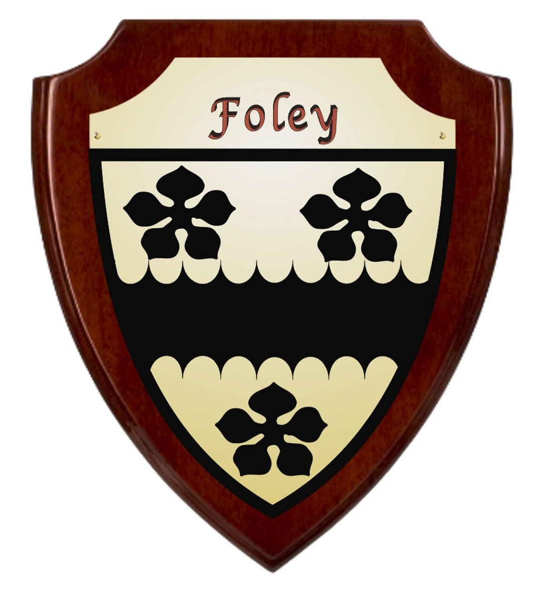 Placa de escudo del escudo de armas irlandés de Foley - Etsy España