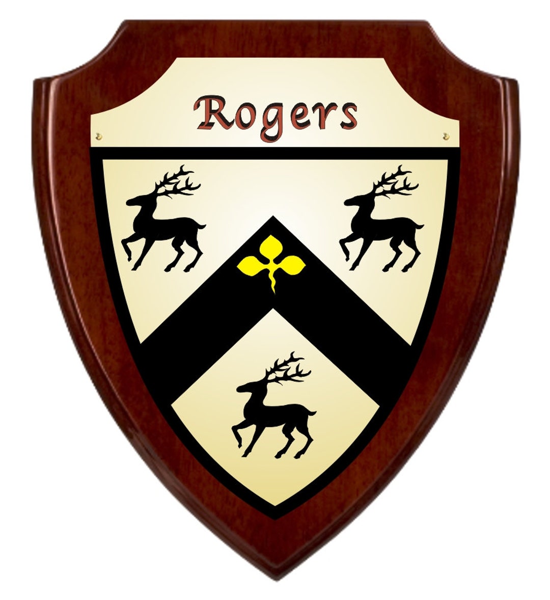 Rogers Irish Coat of Arms Shield Plaque Rosewood Finish - Etsy