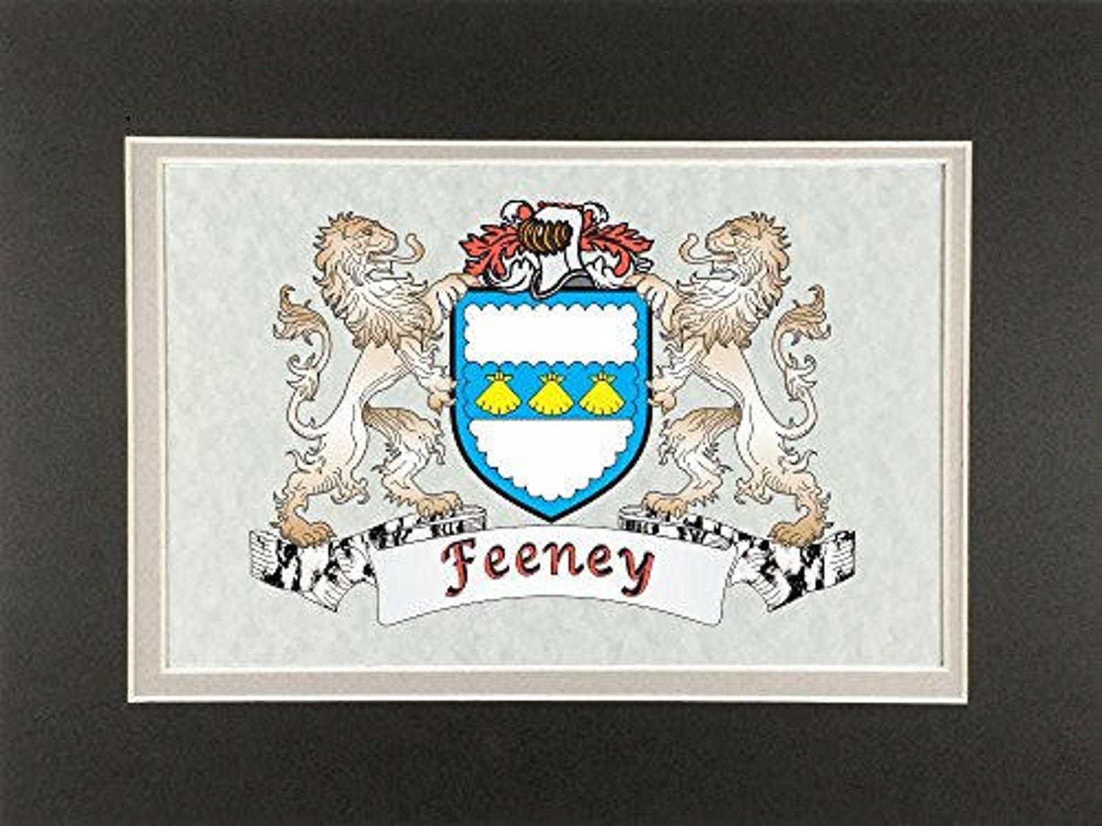 Feeney Irish Coat of Arms Print Frameable 9 X 12 | Etsy
