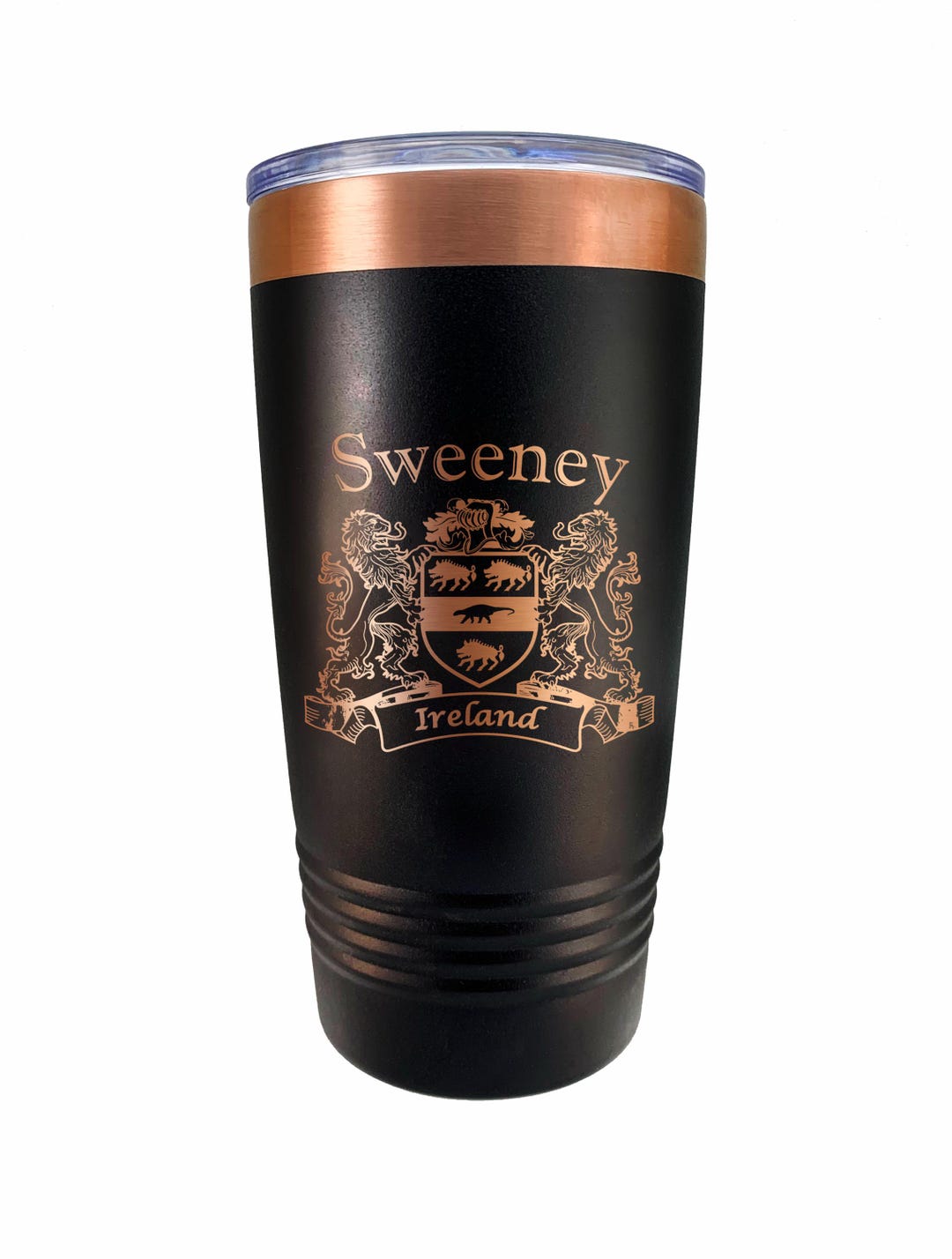 Sweeney Irish Coat of Arms Black Travel Mug - Etsy