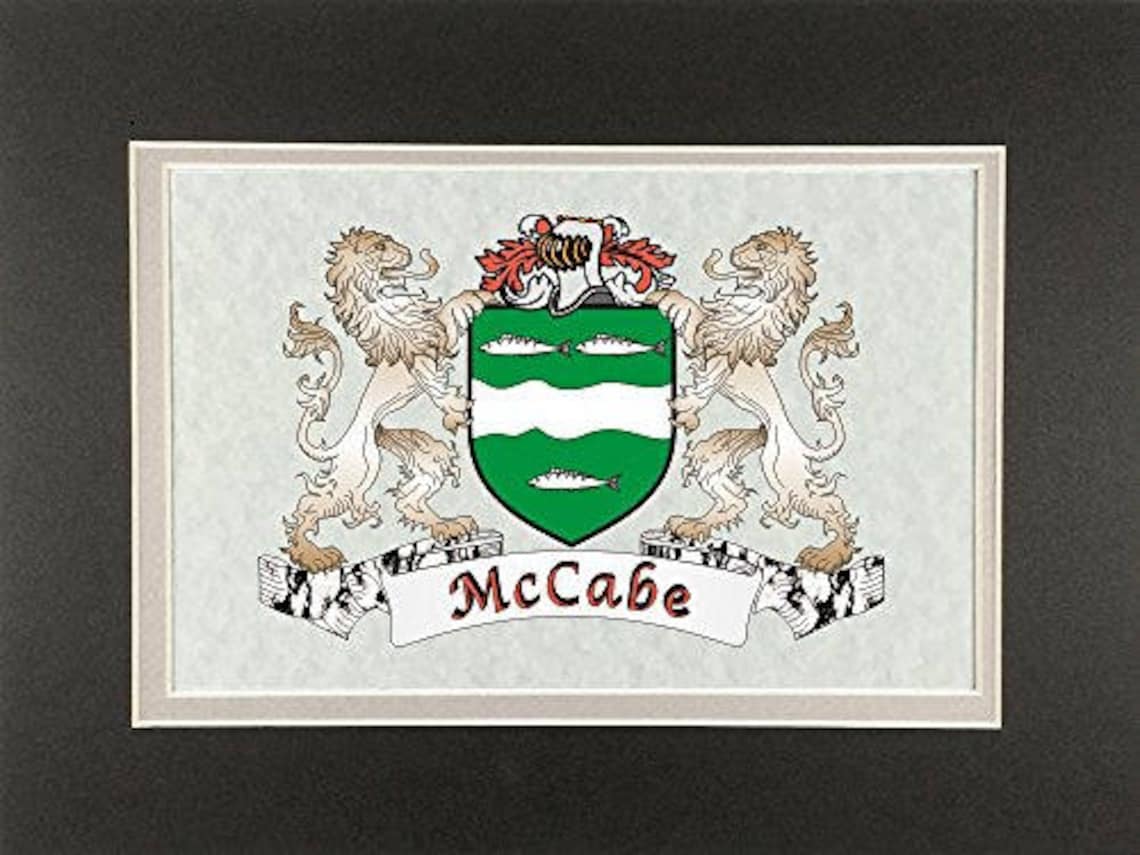 McCabe Irish Coat of Arms Print Frameable 9 x 12 | Etsy