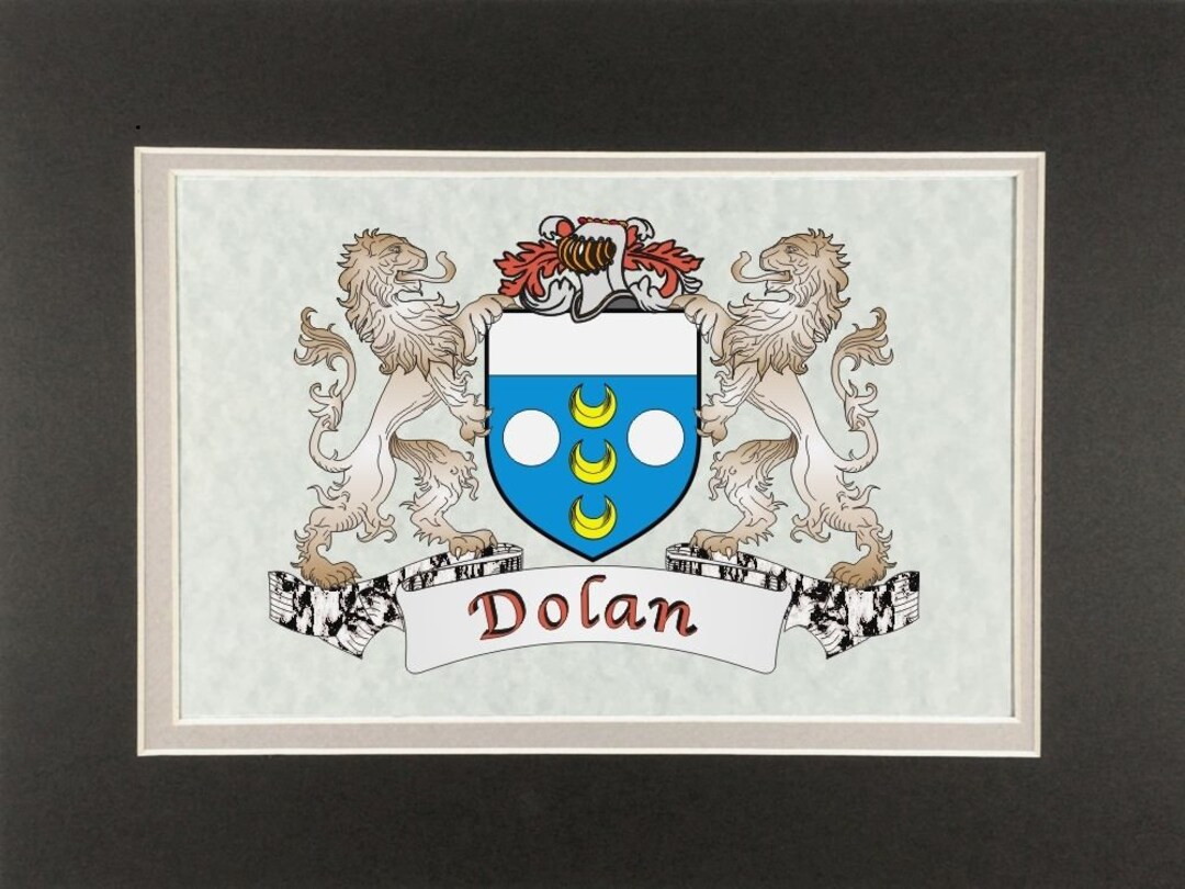 Dolan Irish Coat of Arms Print - Frameable 9" X 12" - Etsy