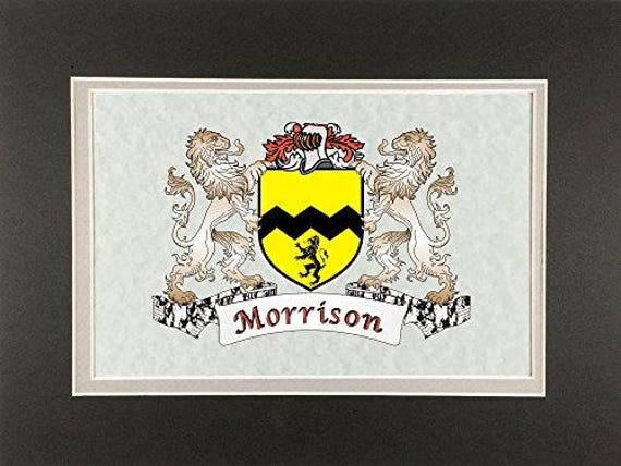 Morrison Irish Coat of Arms Print Frameable 9 X | Etsy