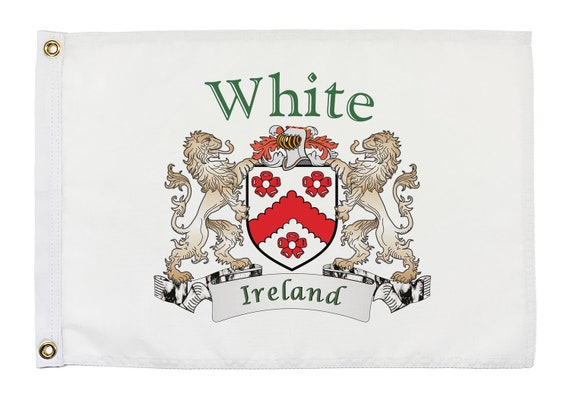 White Irish Coat of Arms Small White Flag 12x18 - Etsy