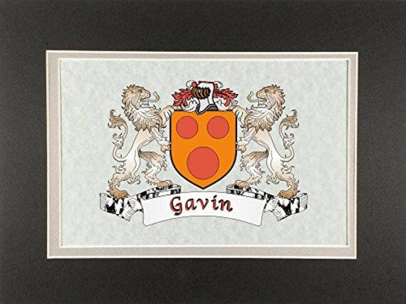 Gavin Irish Coat of Arms Print Frameable 9 x 12 | Etsy