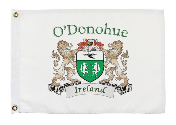 O'donohue Irish Coat of Arms Small White Flag - Etsy