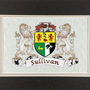 Sullivan Irish Coat of Arms Print - Frameable 9" X 12" - Etsy