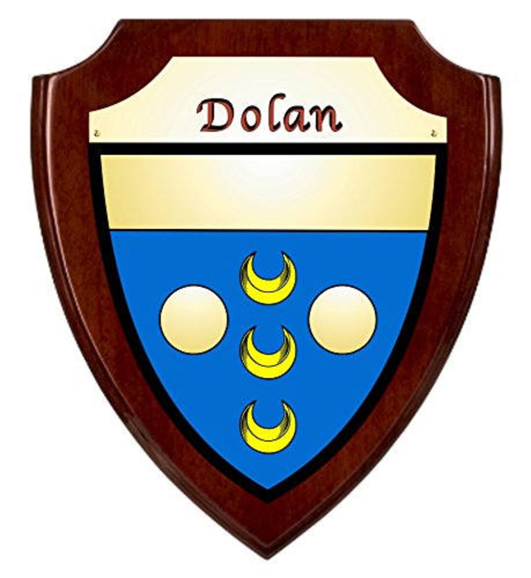 Dolan Irish Coat of Arms Shield Plaque Rosewood Finish - Etsy