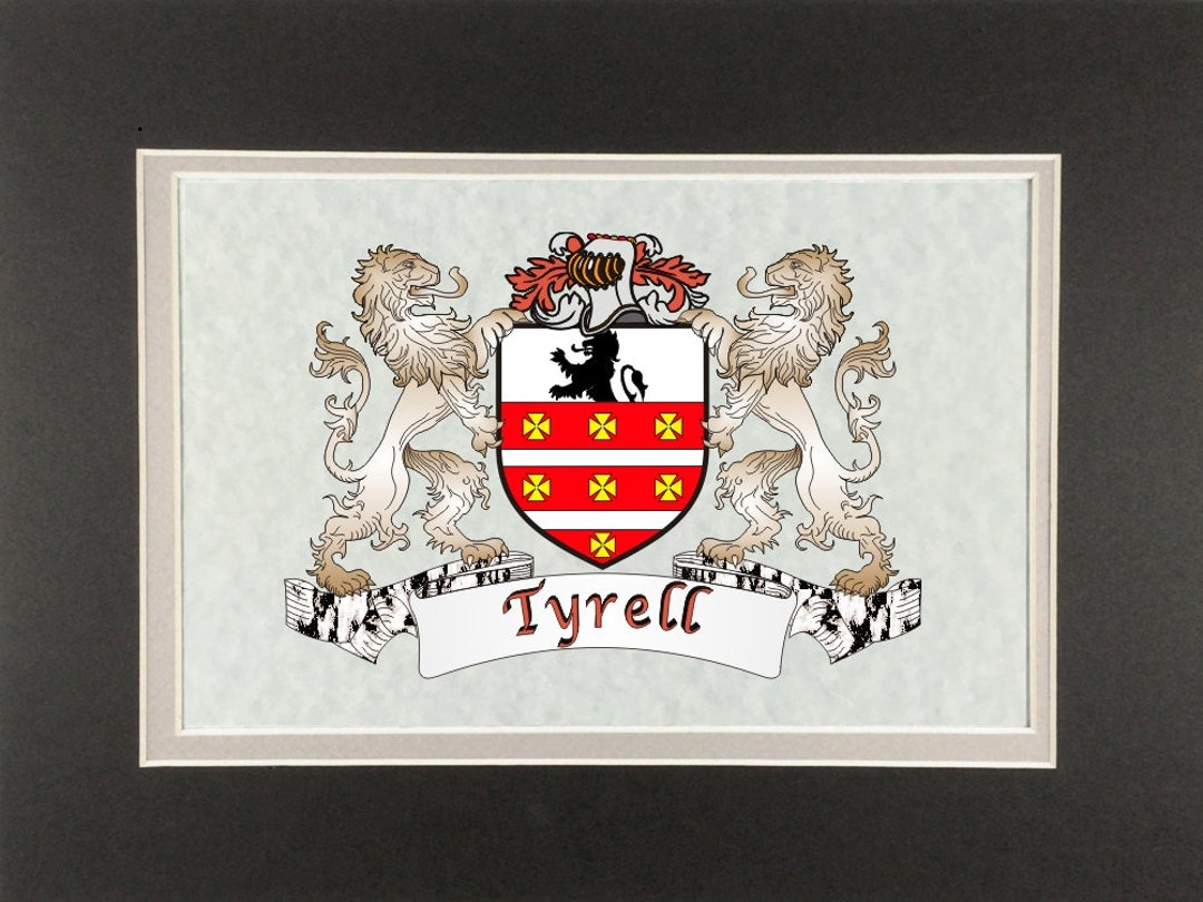 Tyrell Irish Coat of Arms Print Frameable 9 X 12 - Etsy