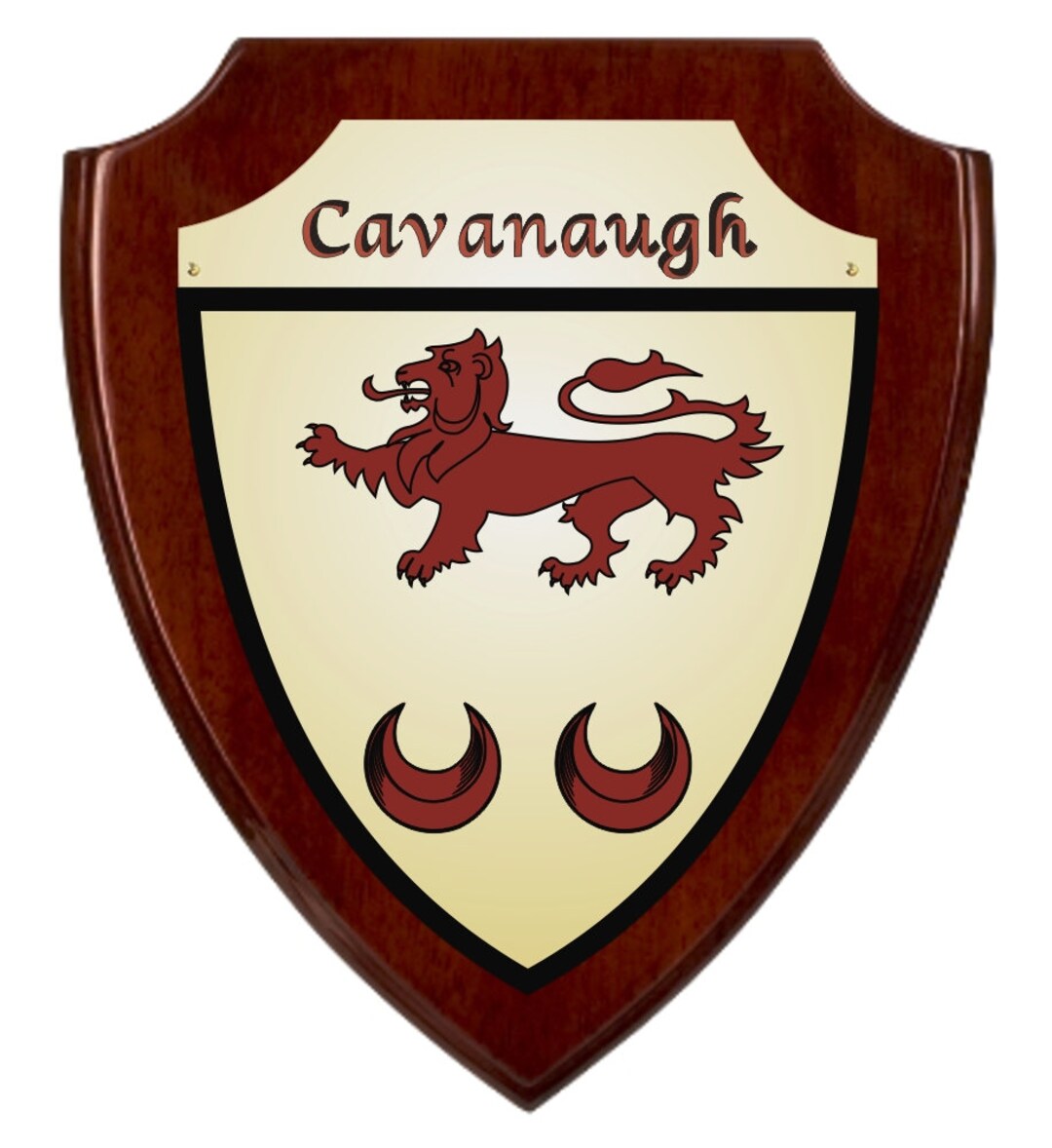 Cavanaugh Irish Coat of Arms Shield Plaque Rosewood Finish - Etsy.de