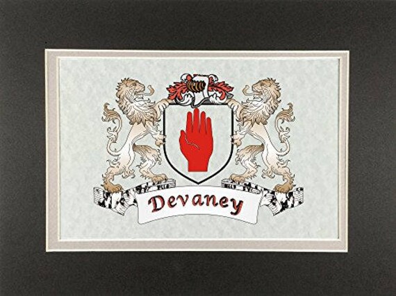 Devaney Irish Coat of Arms Print Frameable 9 X - Etsy