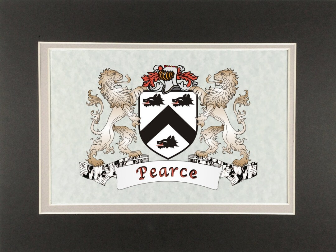 Pearce Irish Coat of Arms Print - Frameable 9" X 12" - Etsy