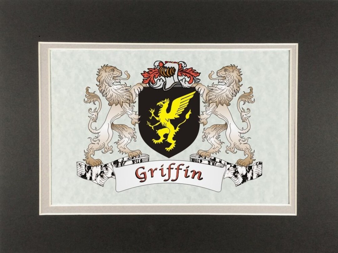 Griffin Irish Coat of Arms Print - Frameable 9" X 12" - Etsy