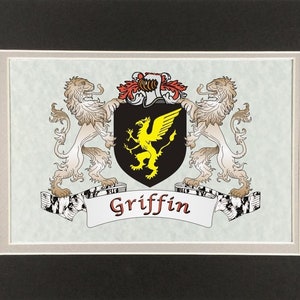 Griffin Irish Coat of Arms Print - Frameable 9" X 12" - Etsy