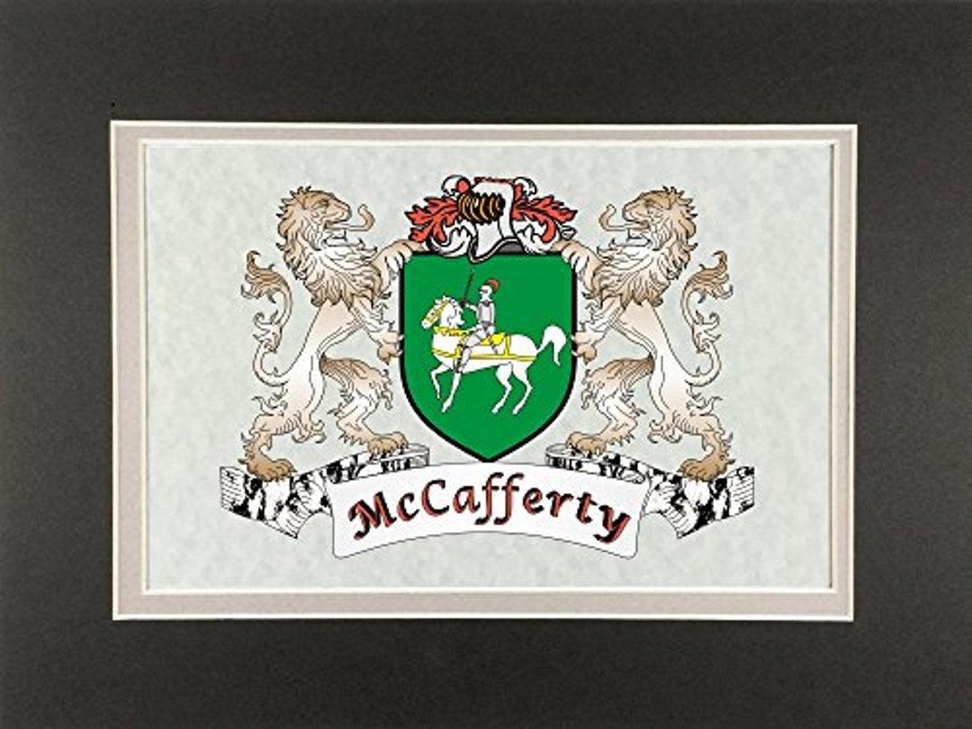 Mccafferty Irish Coat of Arms Print Frameable 9 X - Etsy