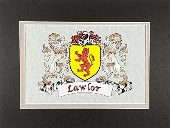 Lawlor Irish Coat of Arms Print Frameable 9 X 12 | Etsy
