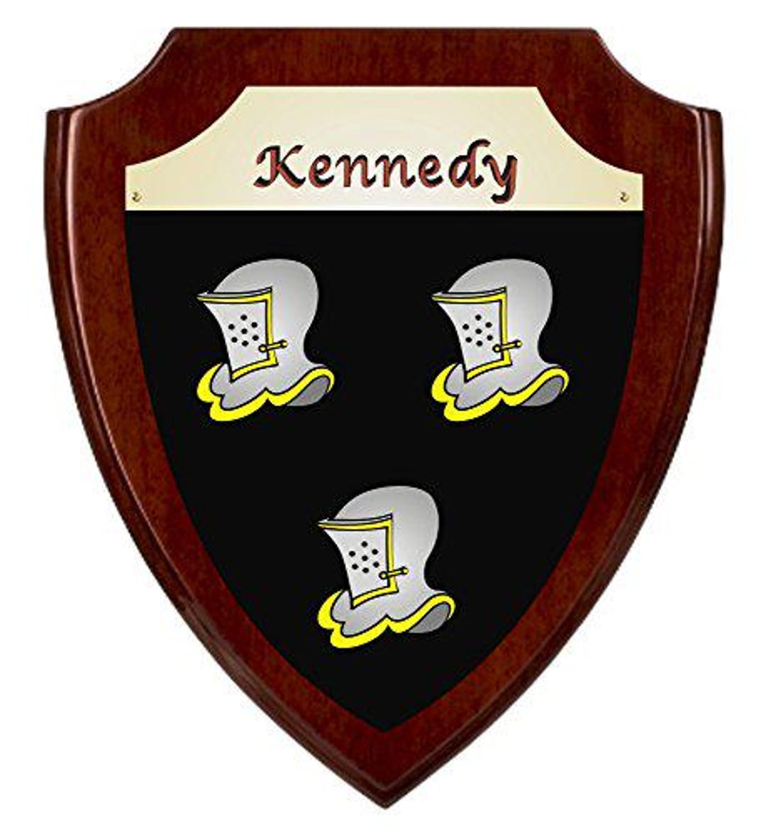 Kennedy Irish Coat of Arms Shield Plaque Rosewood Finish - Etsy