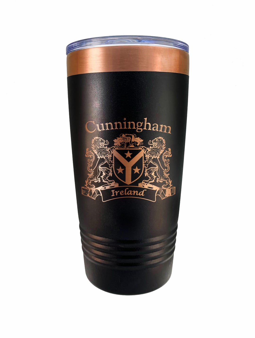 Cunningham Irish Coat of Arms Black Travel Mug - Etsy