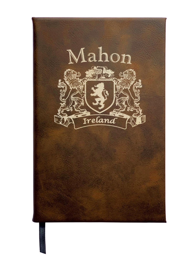 Mahon Irish Coat of Arms Leather Journal | Etsy