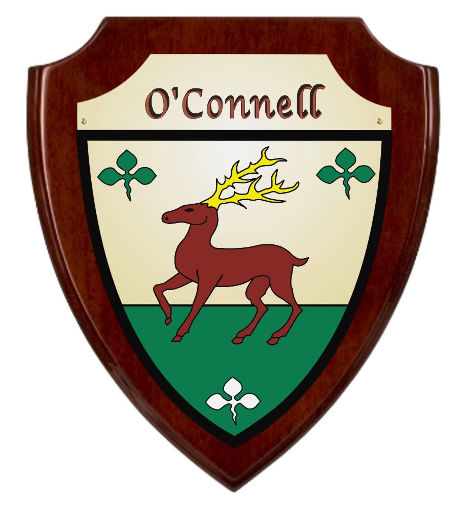 O'connell Irish Coat of Arms Shield Plaque Rosewood - Etsy