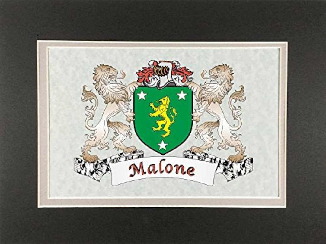 Malone Irish Coat of Arms Print - Frameable 9" X 12" - Etsy
