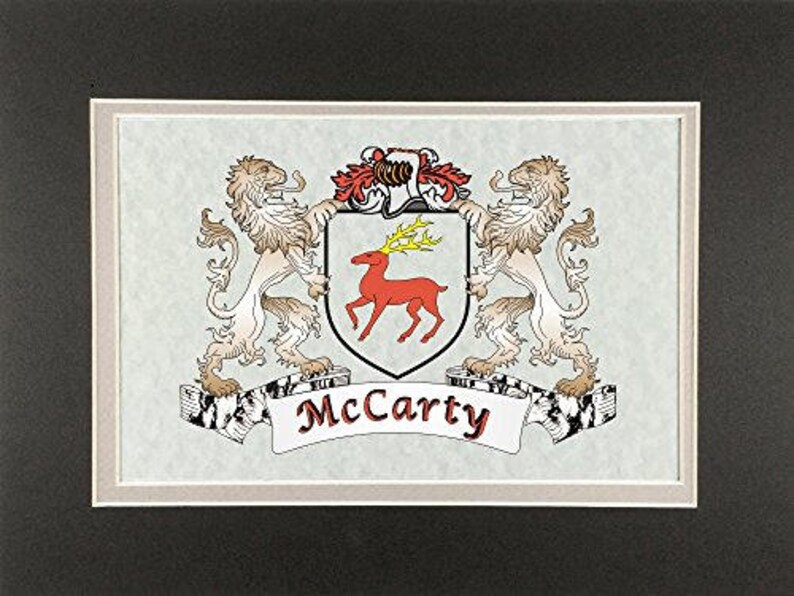 Mccarty Irish Coat of Arms Print Frameable 9 X | Etsy