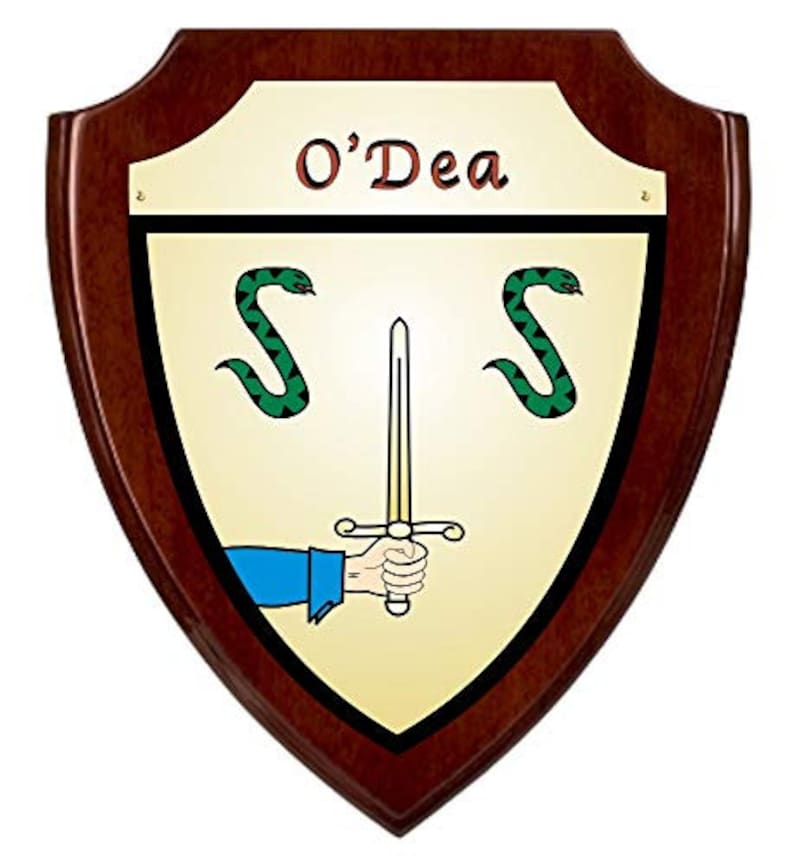 O'dea Irish Coat of Arms Shield Plaque Rosewood Finish - Etsy