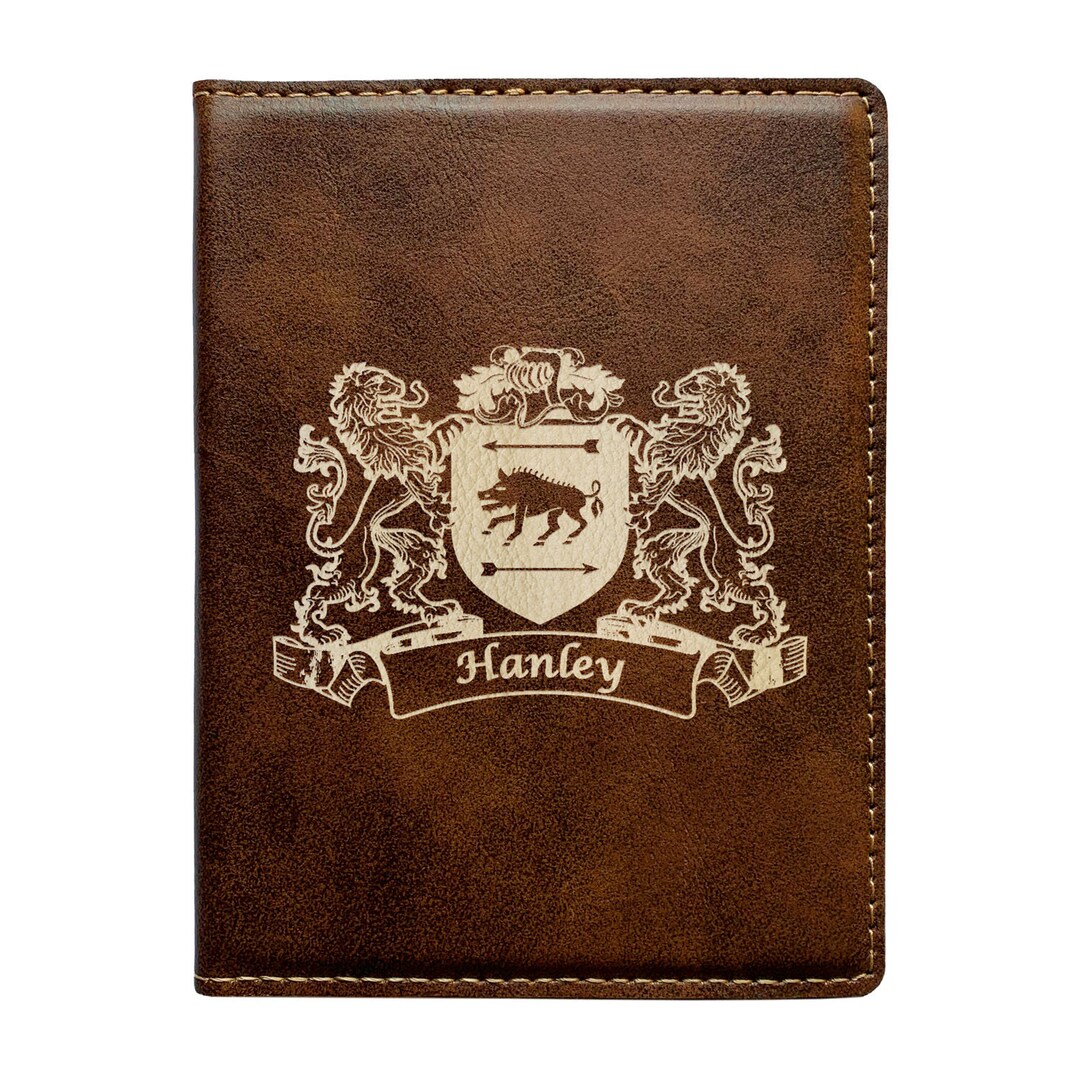 Hanley Irish Coat of Arms Leather Passport Wallet - Etsy