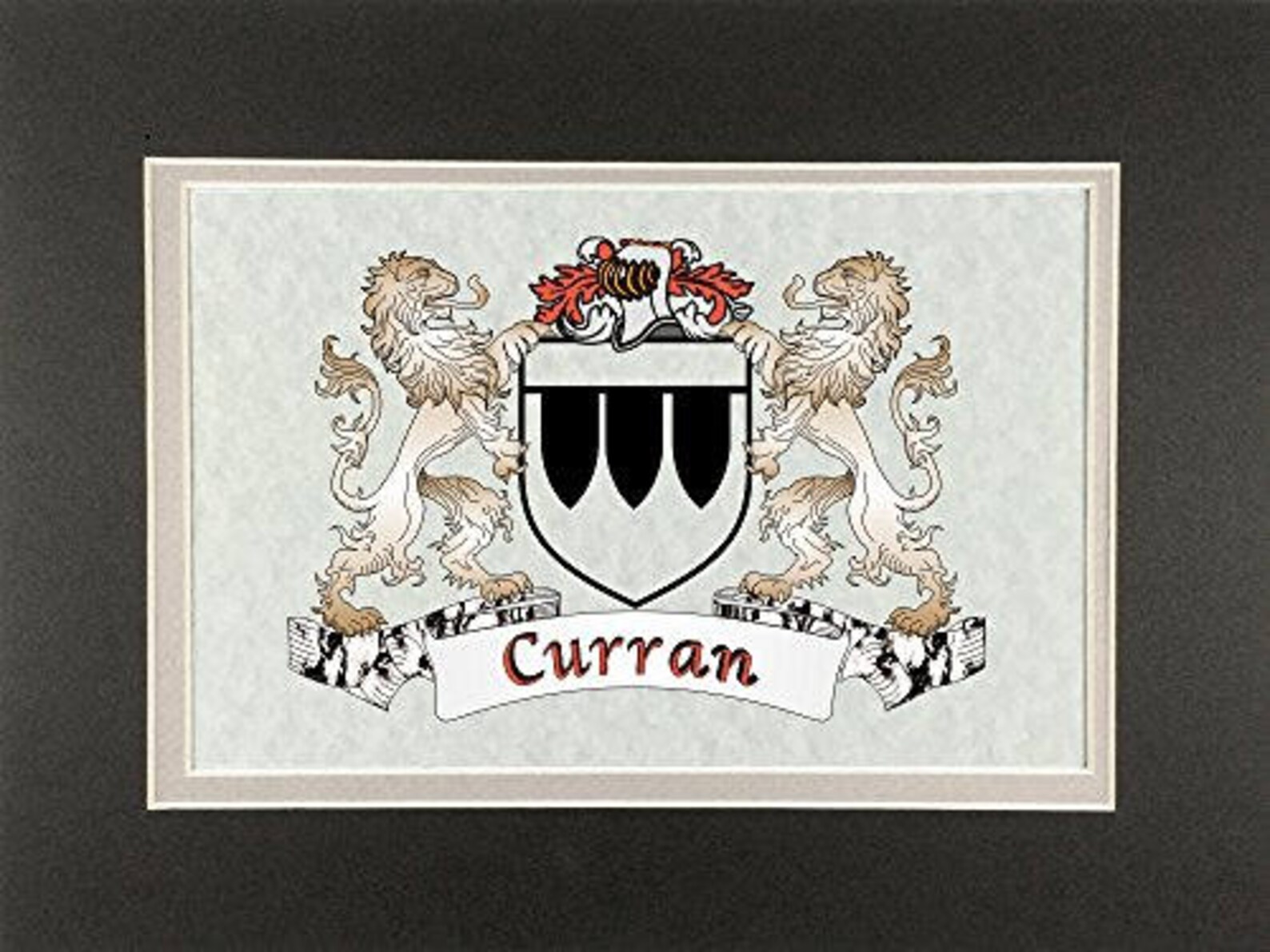 Curran Irish Coat of Arms Print Frameable 9 X 12 - Etsy