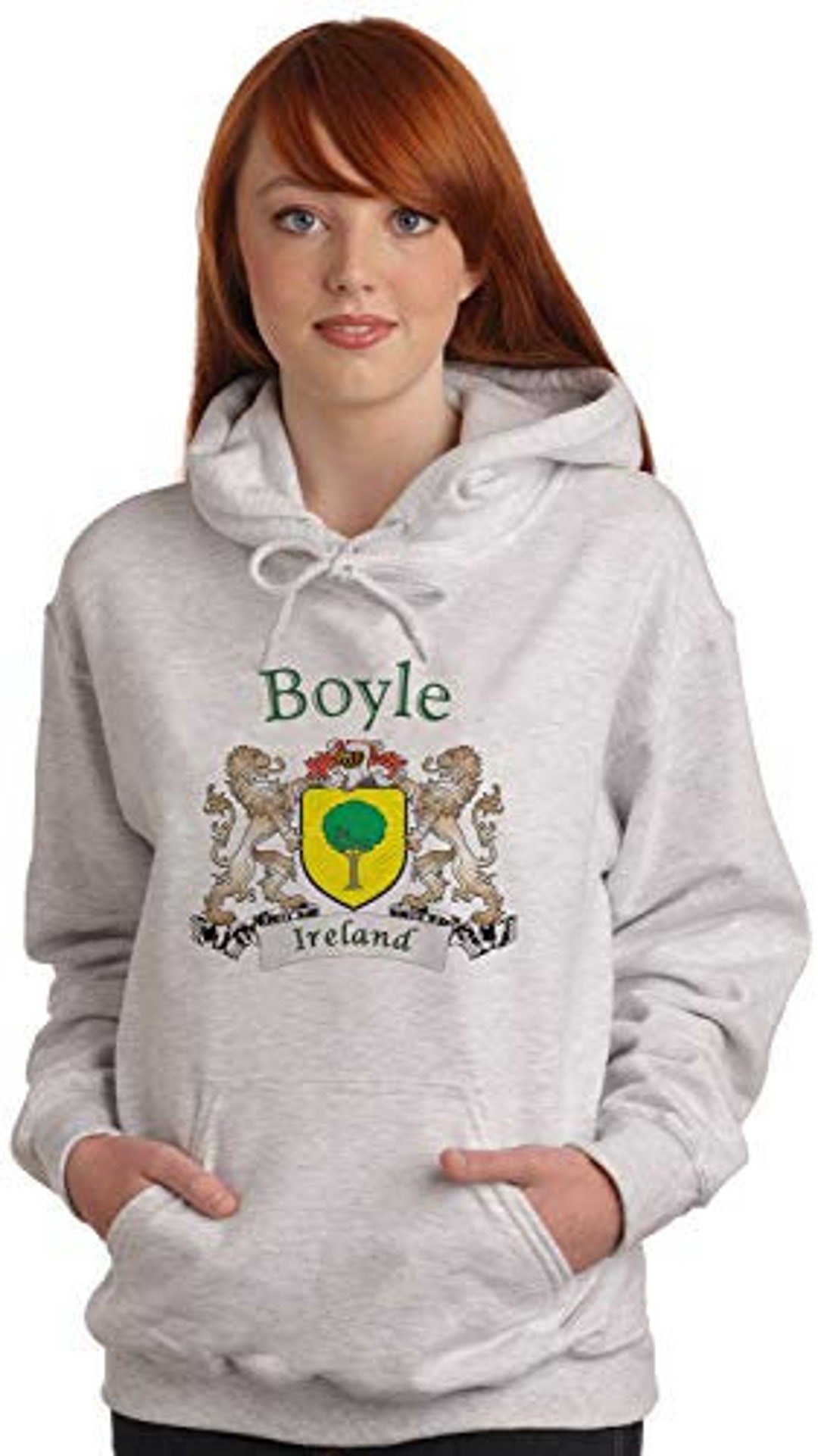 Boyle Irish Coat of Arms Ash Hooded Sweat Shirt - Etsy