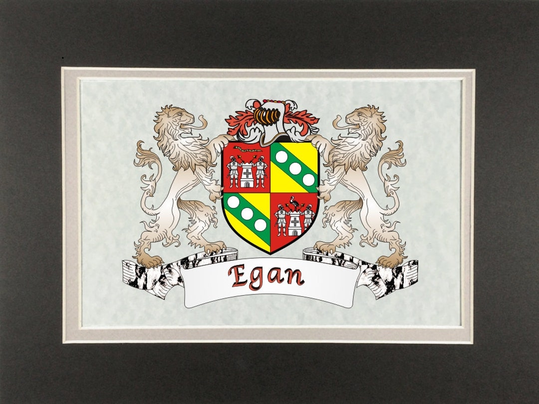 Egan Irish Coat of Arms Print - Frameable 9" X 12" - Etsy